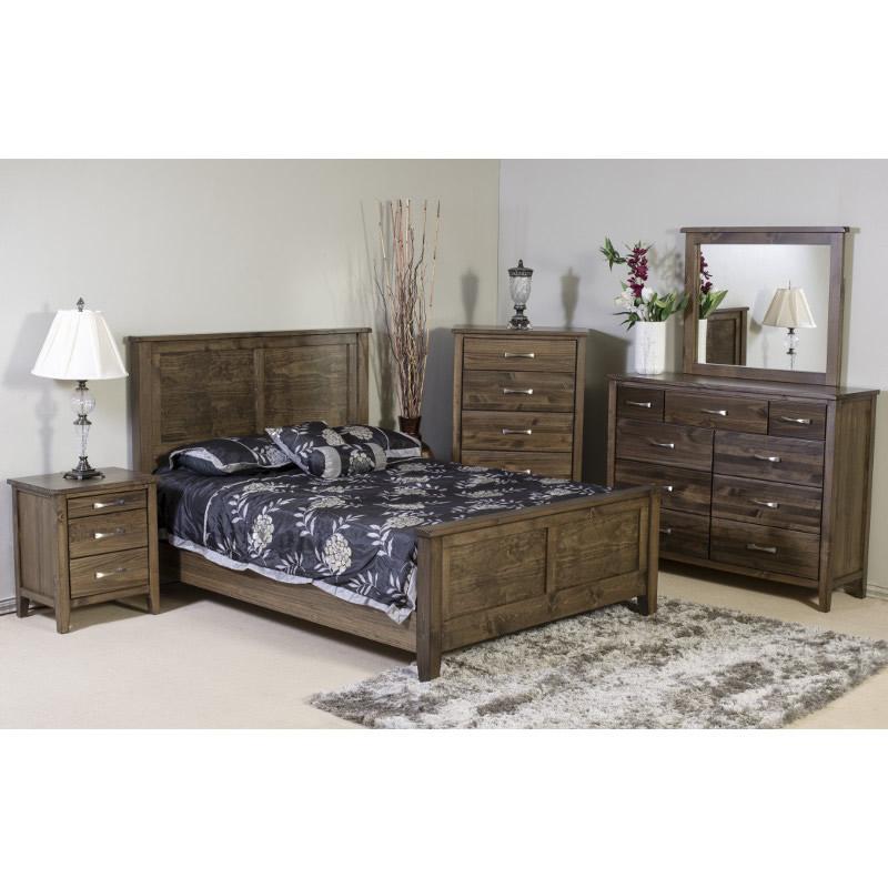 Mako Wood Furniture Scarlet 4100 7 pc Queen Bedroom Set