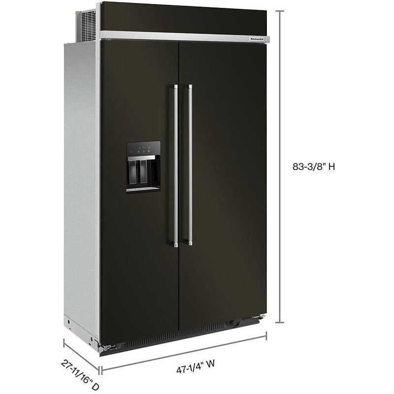 KitchenAid 48-inch, 29.4 cu. ft. Built-in Side-by-Side Refrigerator wi