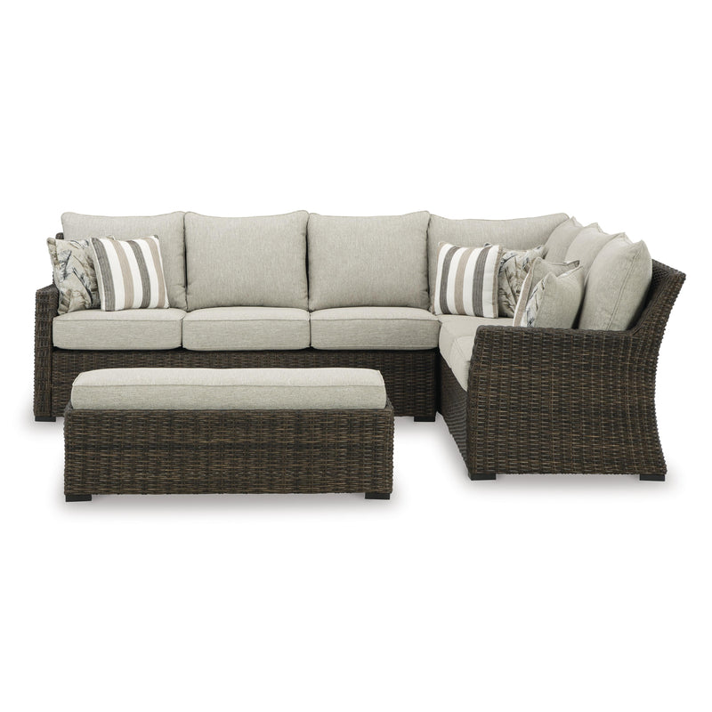Signature Design by Ashley Brook Ranch P465-822 Sofa Sectional/Bench w