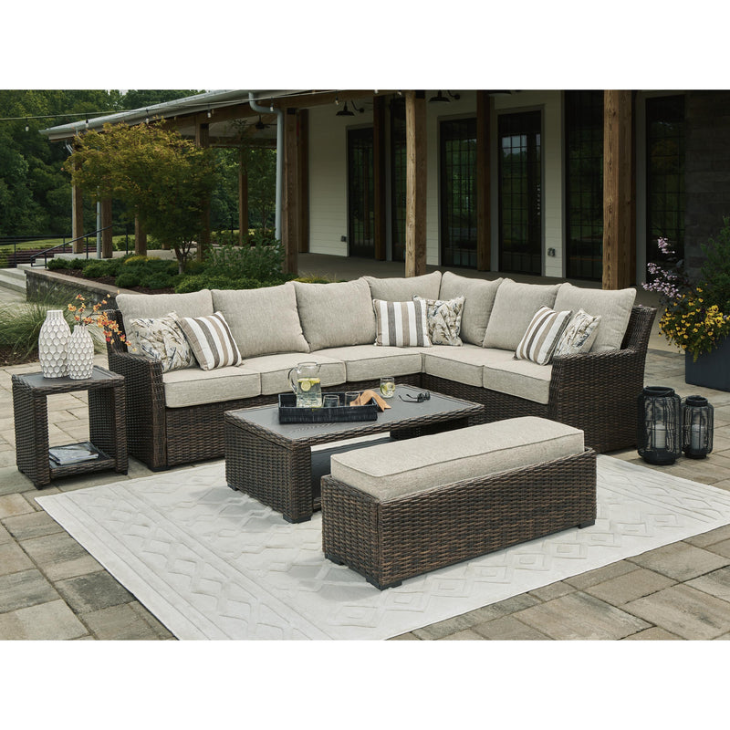 Signature Design by Ashley Brook Ranch P465-822 Sofa Sectional/Bench w