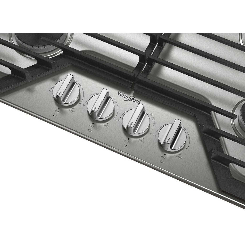 Whirlpool 30-inch Built-in Gas Cooktop with EZ-2-Lift™ Hinged Cast-Iro